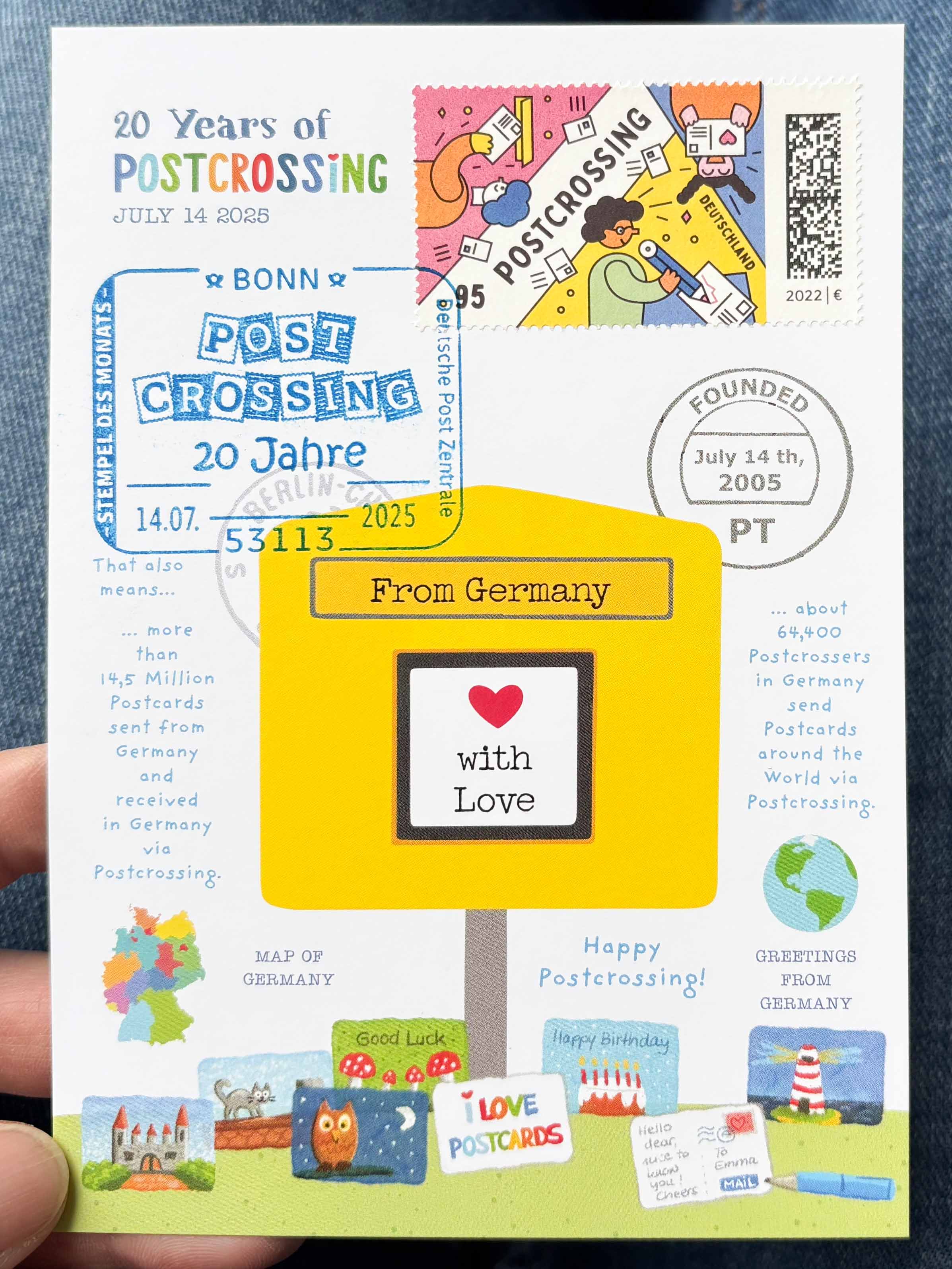 Maximum Postcard 20 Years of Postcrossing - Anniversary Edition